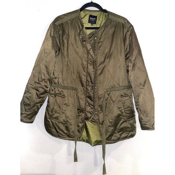Oat New York | Jackets & Coats | Oat New York Olive Green Quilted ...